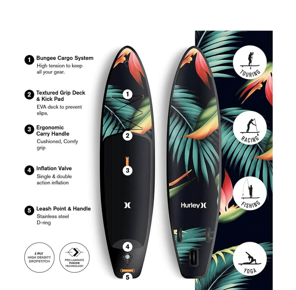 Hurley Phantom Tour Inflatable Paddle Board Set - Land Pirate Conversions